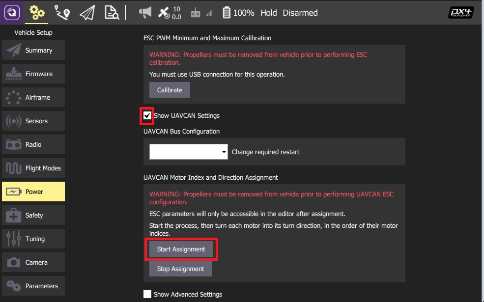 UAVCAN ESCs · ham_px4userguide